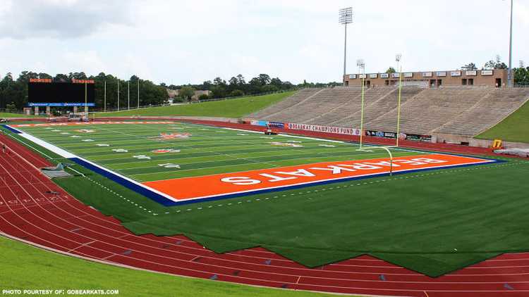Installation of Turf Field at Sam Houston State’s Bowers Stadium Nearly ...